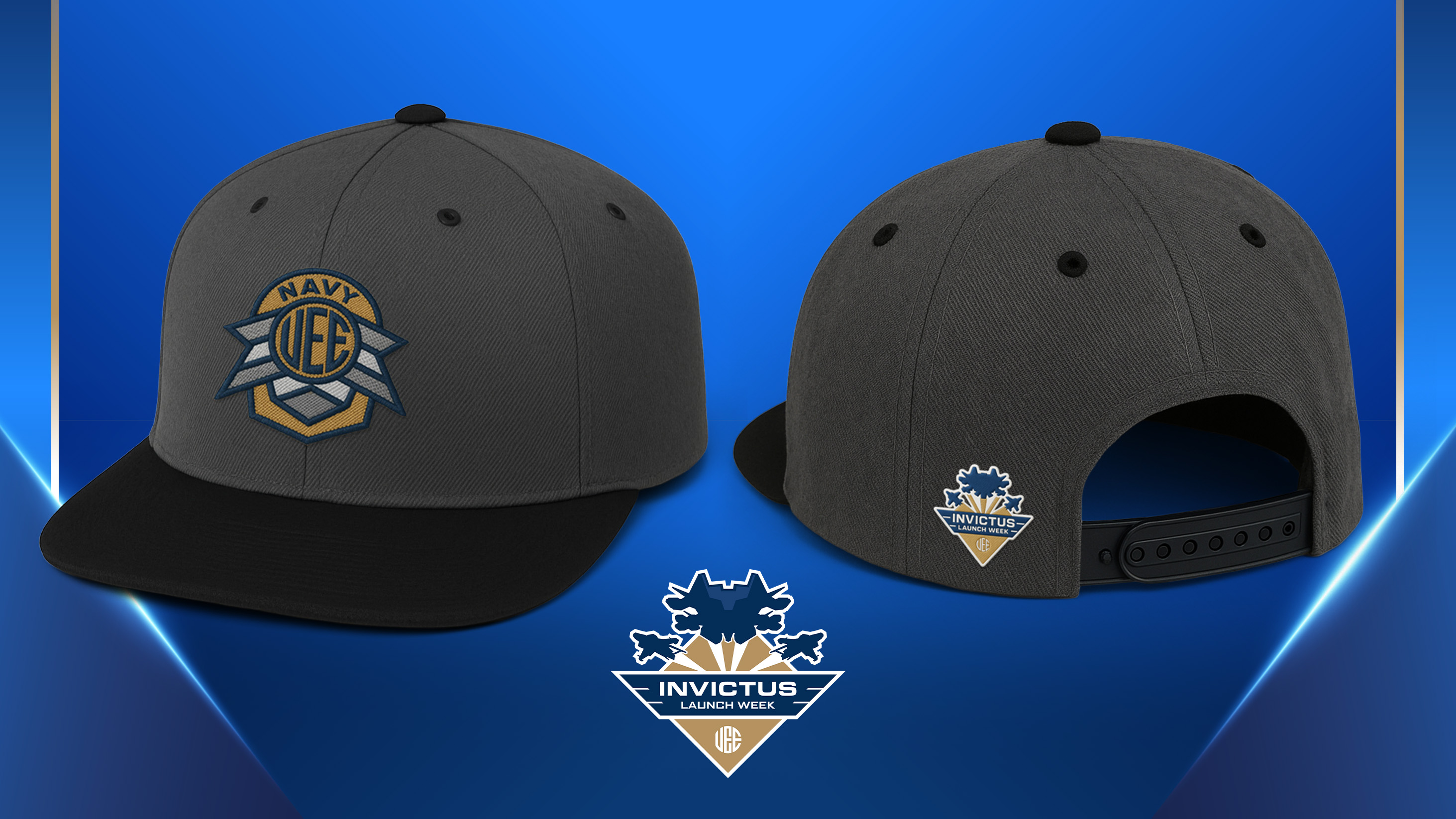 Merchandise - UEE Navy Hat - Dark Grey & Black UEE Navy Hat - Dark Grey ...