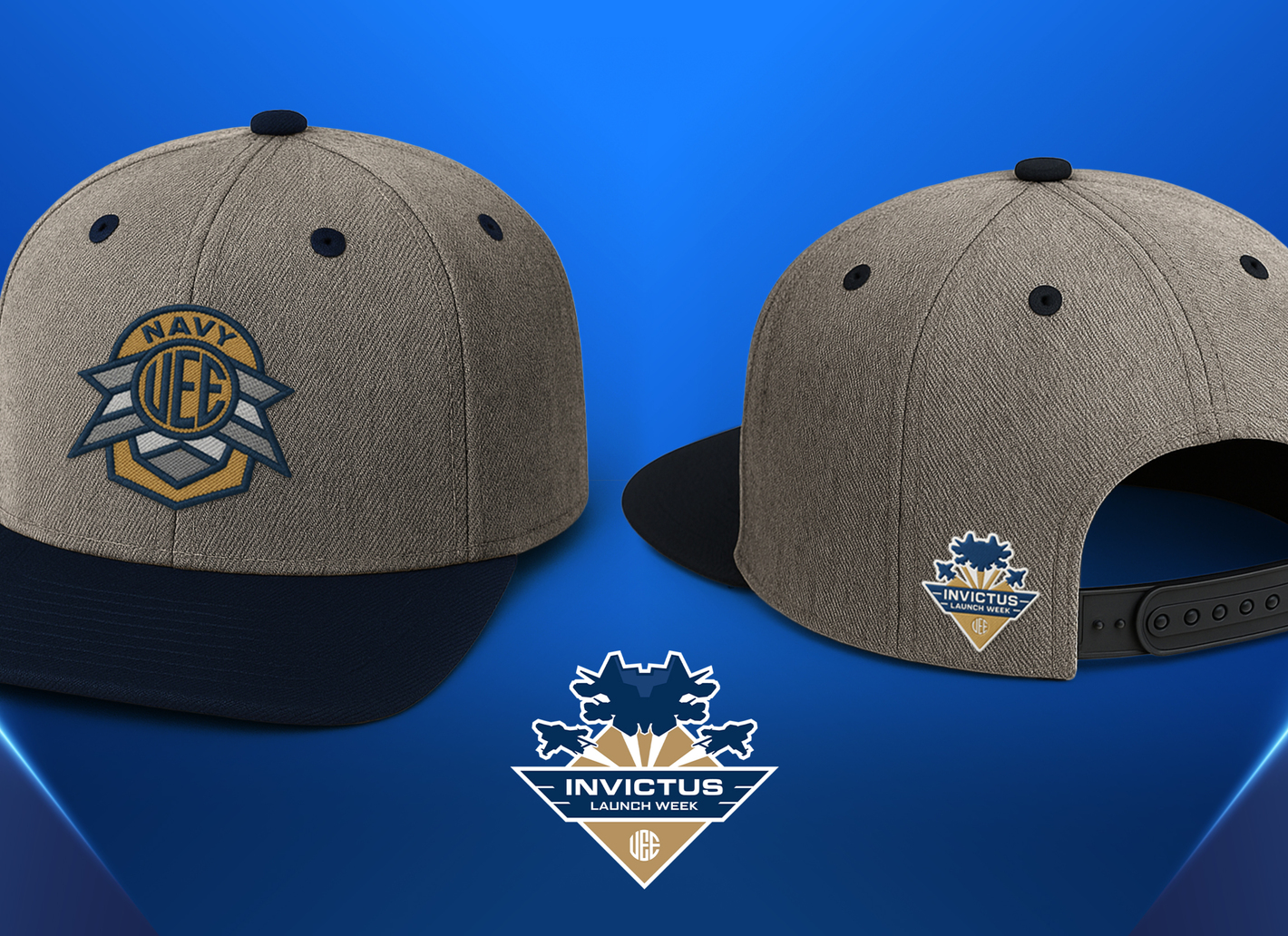 Merchandise - UEE Navy Hat - Heather Grey & True Navy UEE Navy Hat ...